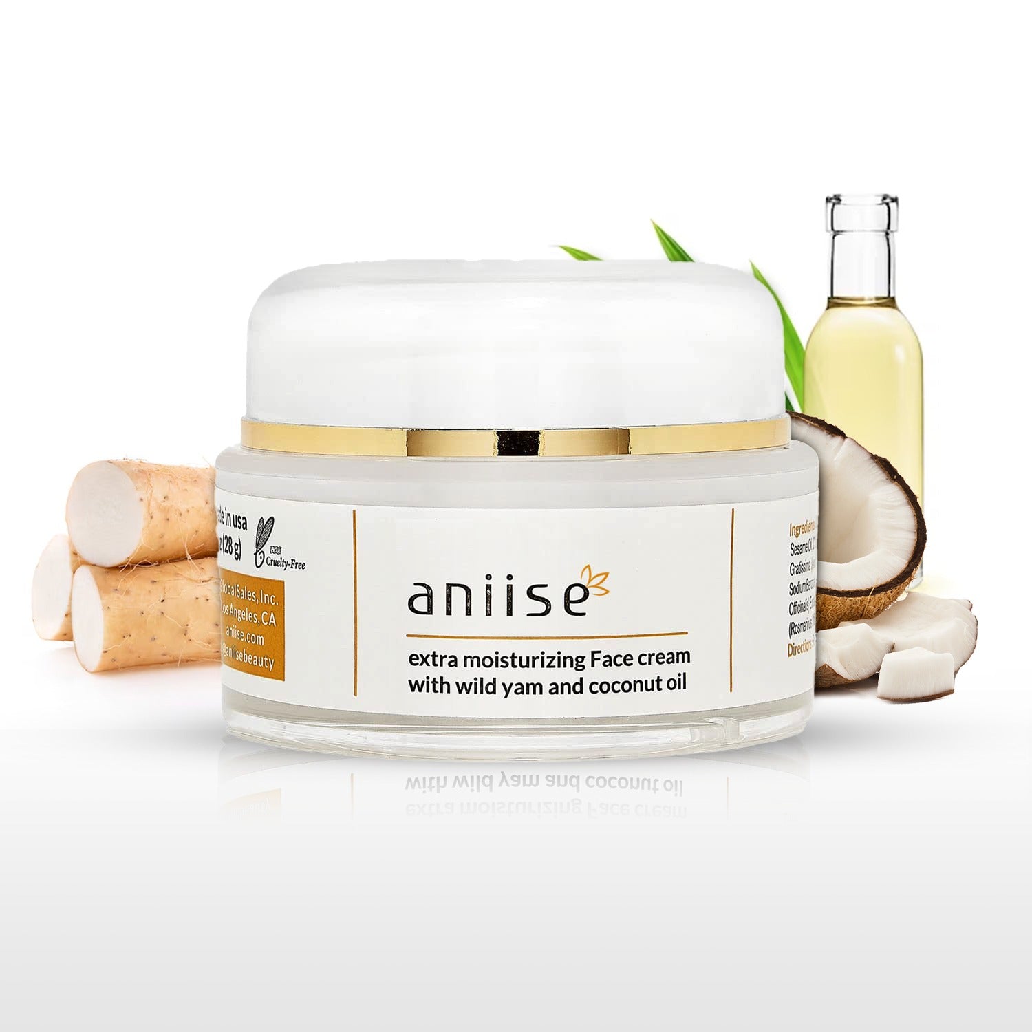Extra Moisturizing Face Cream with Wild Yam and Coconut Oil | Aniise
